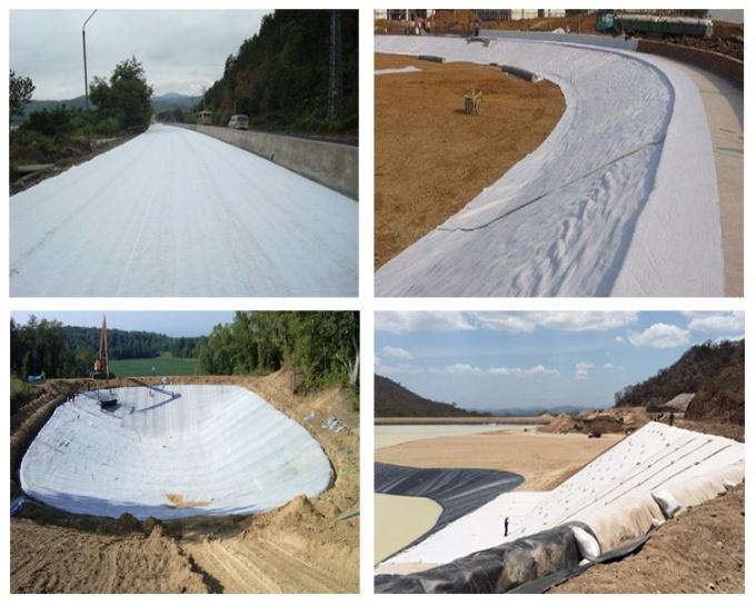 45-205m Length Non Woven Geotextile Membrane , Protection Geotextile ...